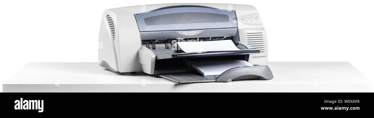 office desktop printer Stock Photo - Alamy