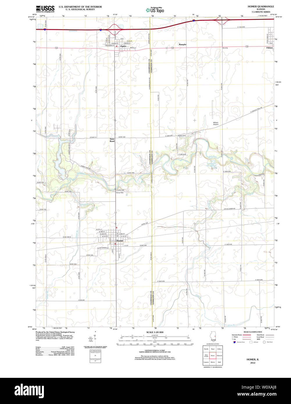 Map of homer hi-res stock photography and images - Alamy