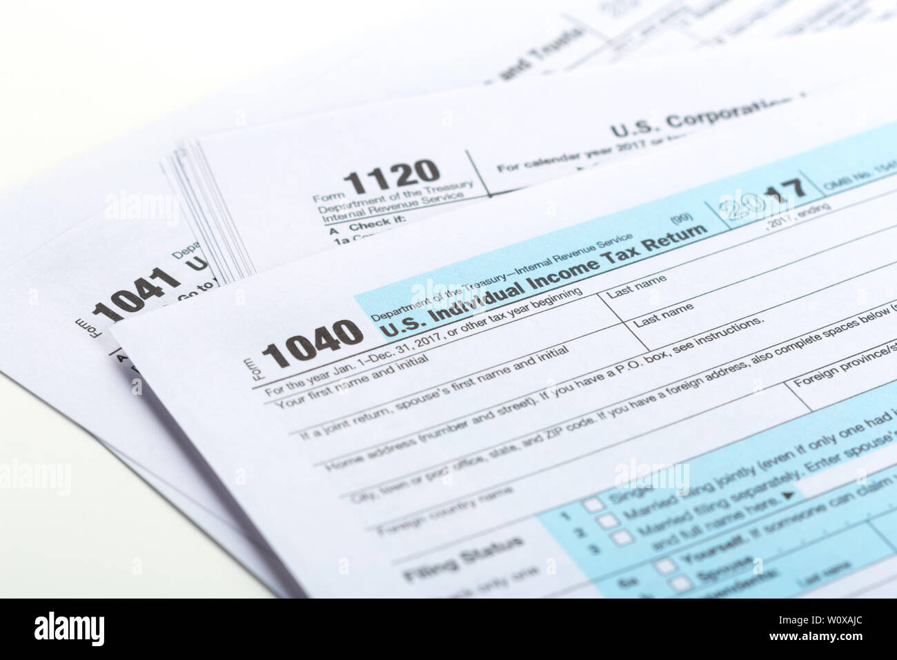 Tax forms, close up Stock Photo - Alamy