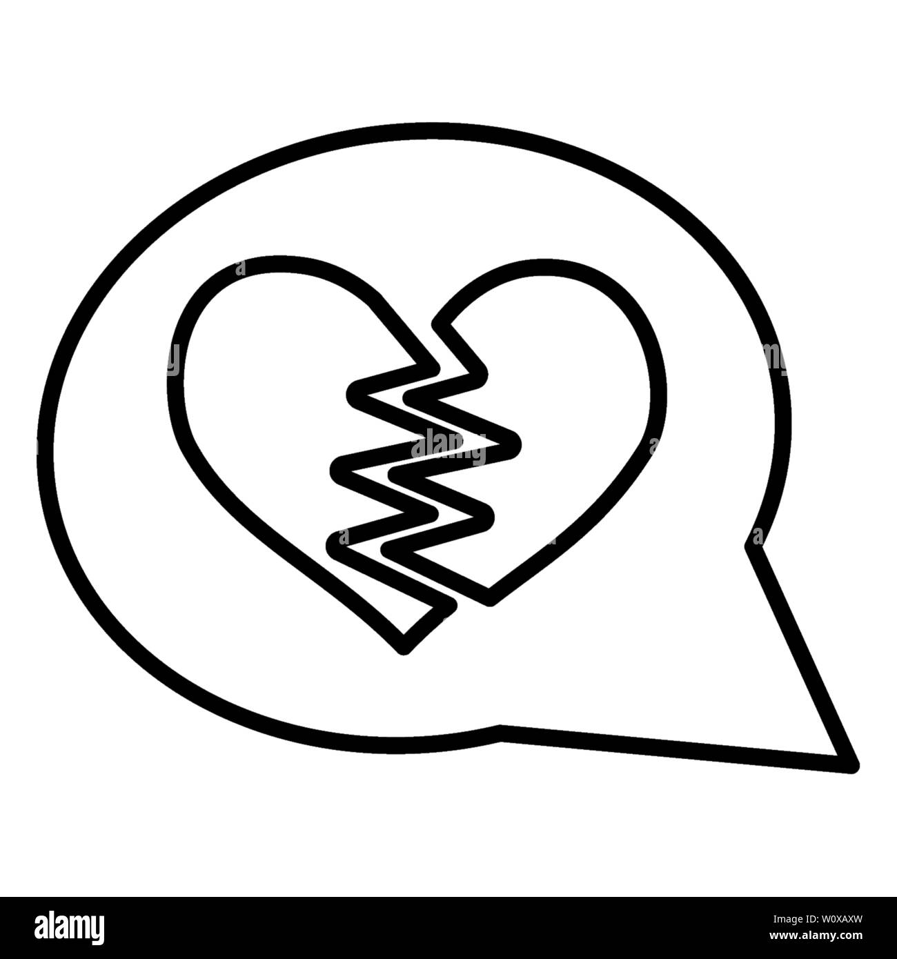Talk bubble broken heart hi-res stock photography and images - Alamy