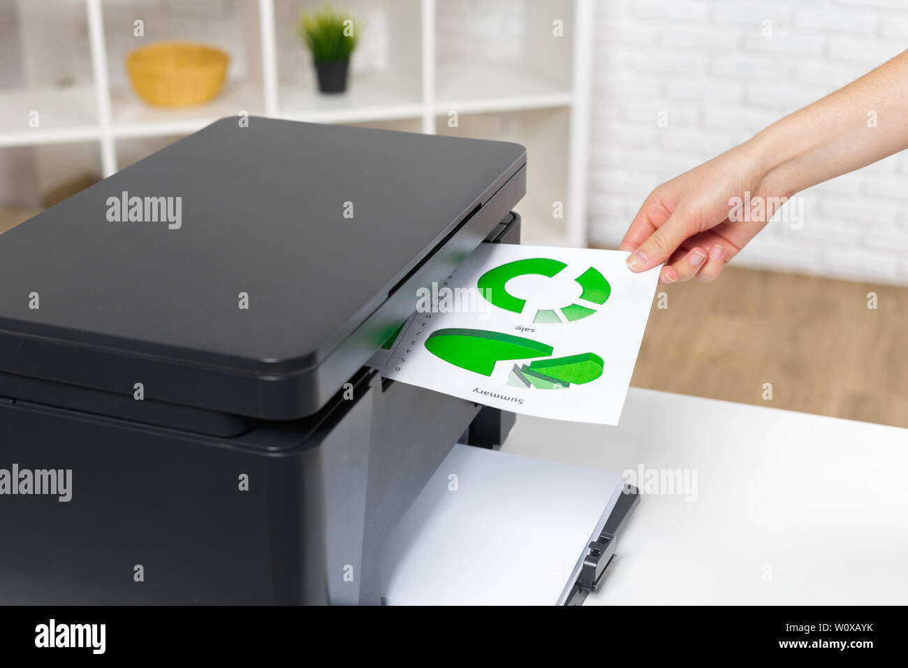 printer in office Stock Photo - Alamy