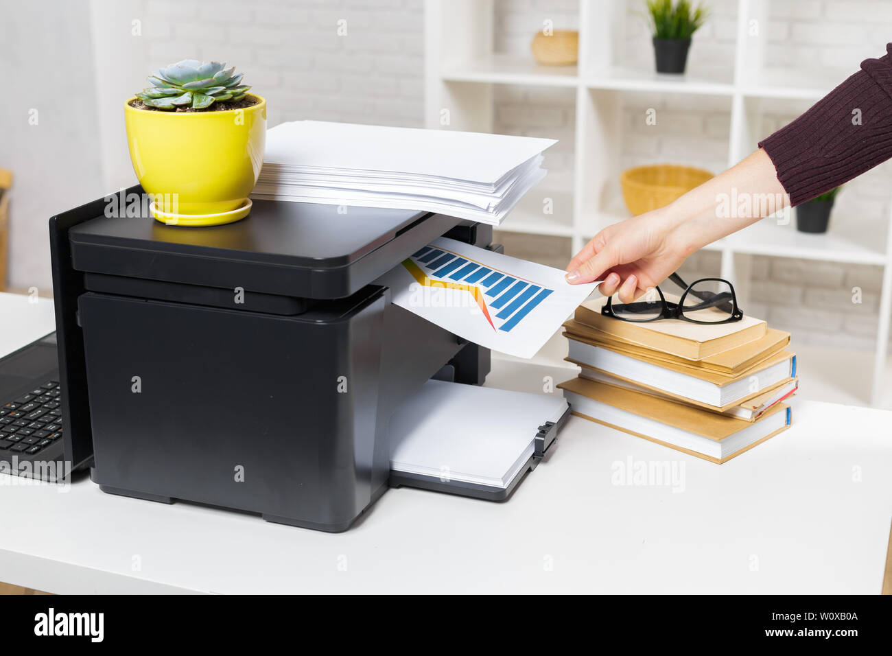 printer in office Stock Photo - Alamy