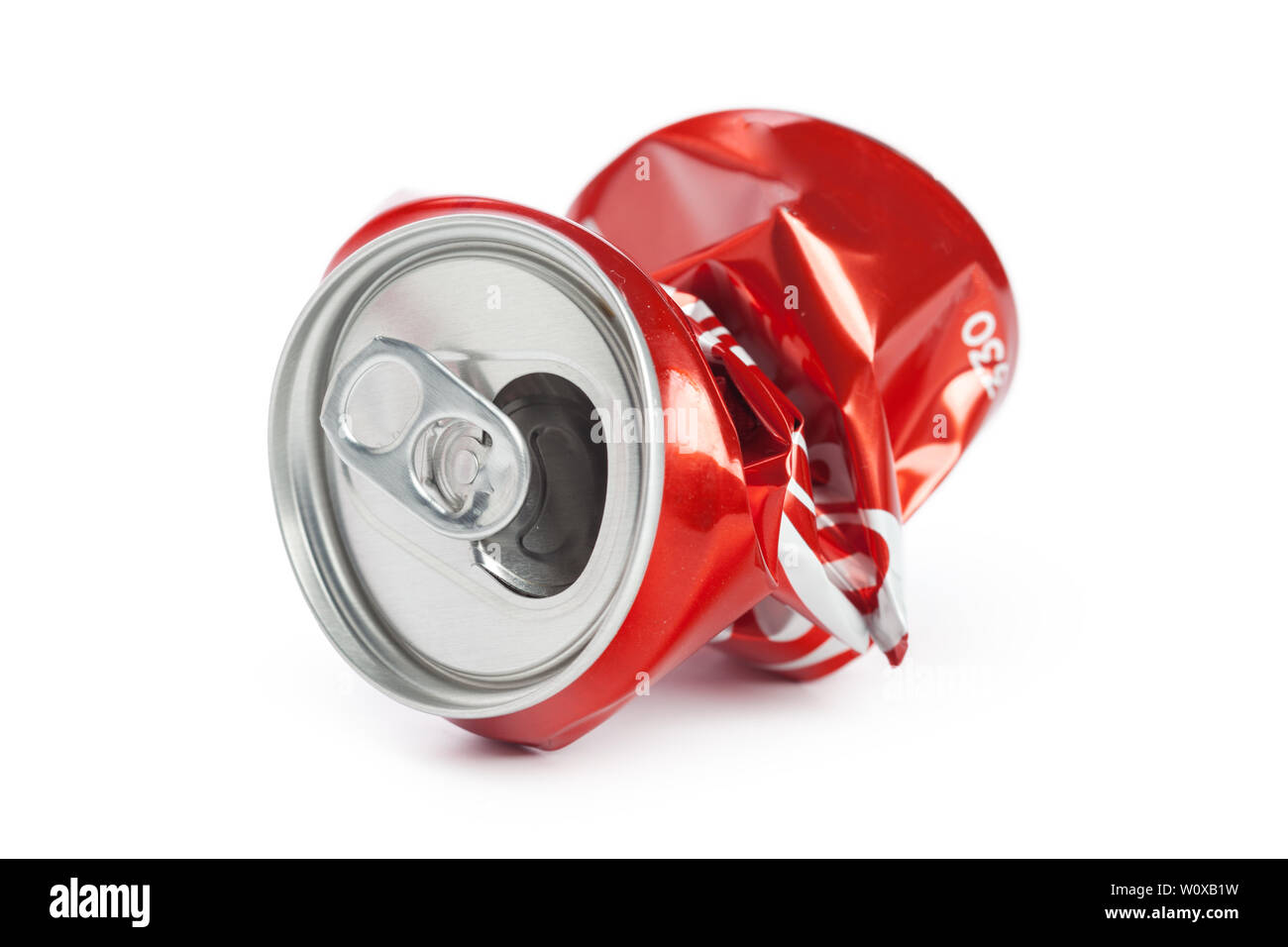 Compressed cans isolated on a white background Stock Photo - Alamy