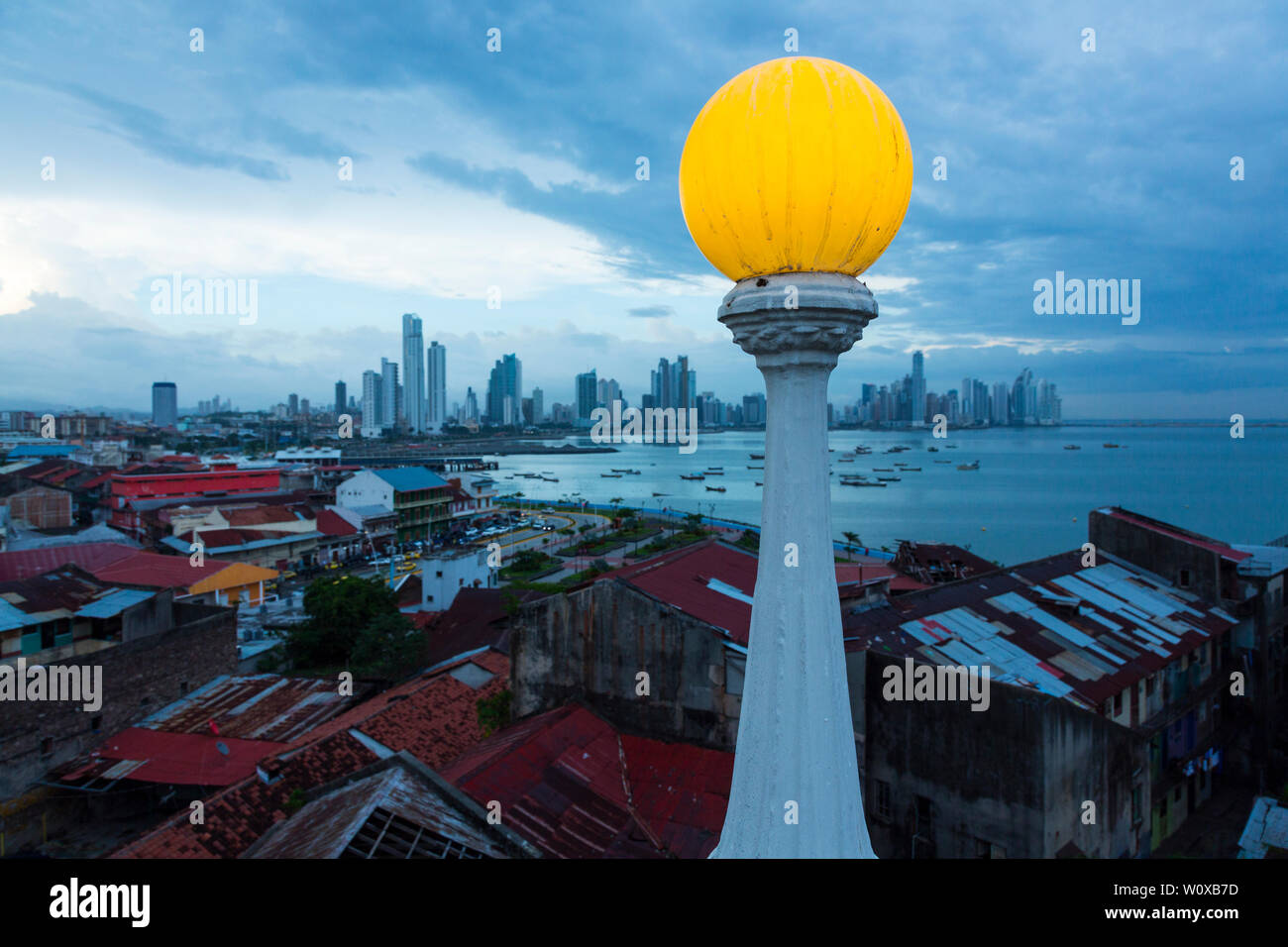 Skyline from Old Town, Panama City, Panama, Central America, America ...