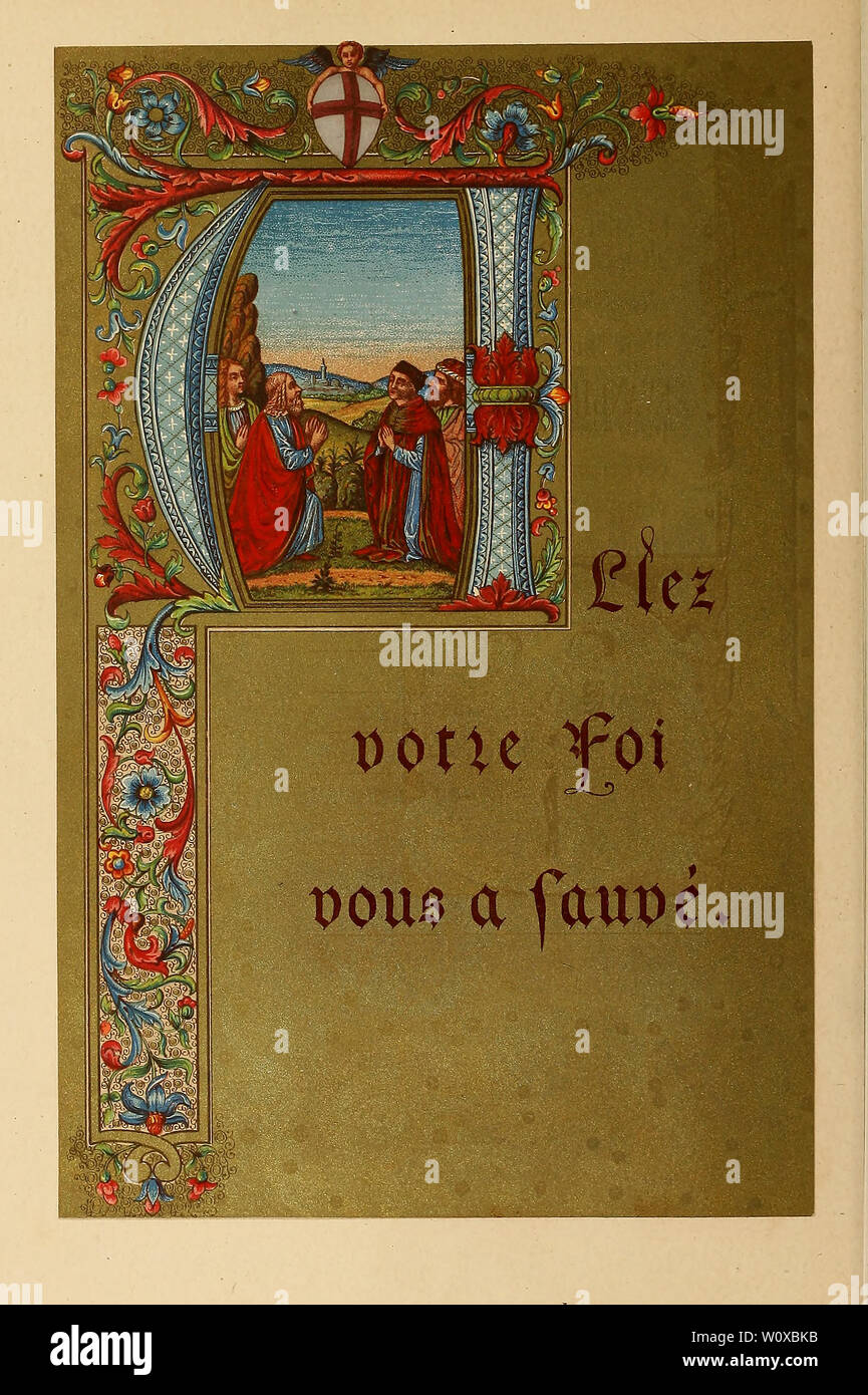 Christian illustration. Retro and old image Stock Photo - Alamy