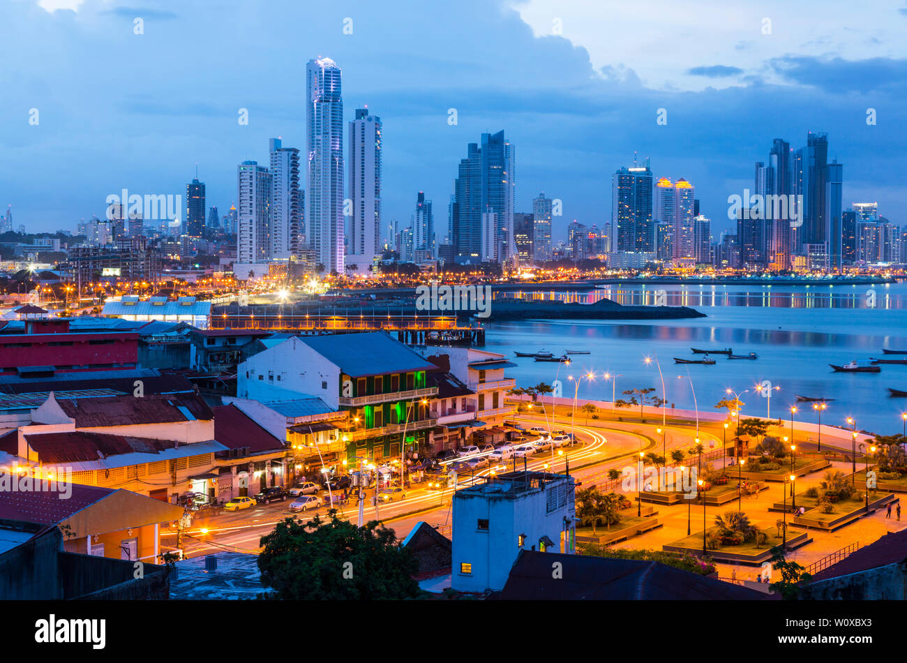 Skyline from Old Town, Panama City, Panama, Central America, America ...