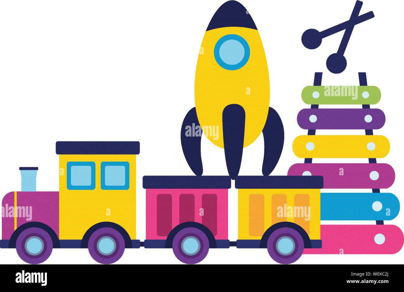 The rocket train Cut Out Stock Images & Pictures - Alamy