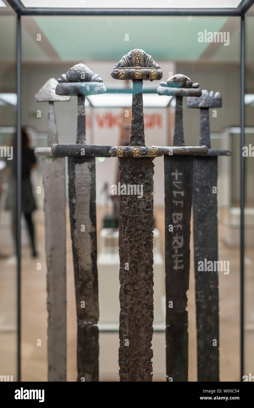 Viking Sword, view of 9th Century Viking swords discovered in the ...
