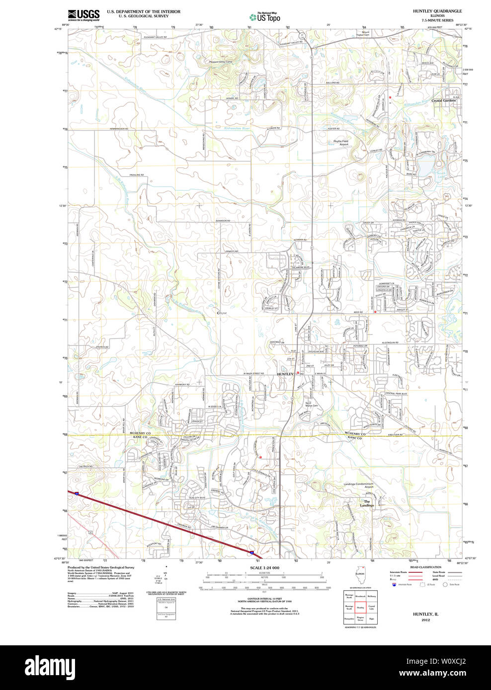 Map of huntley hi-res stock photography and images - Alamy