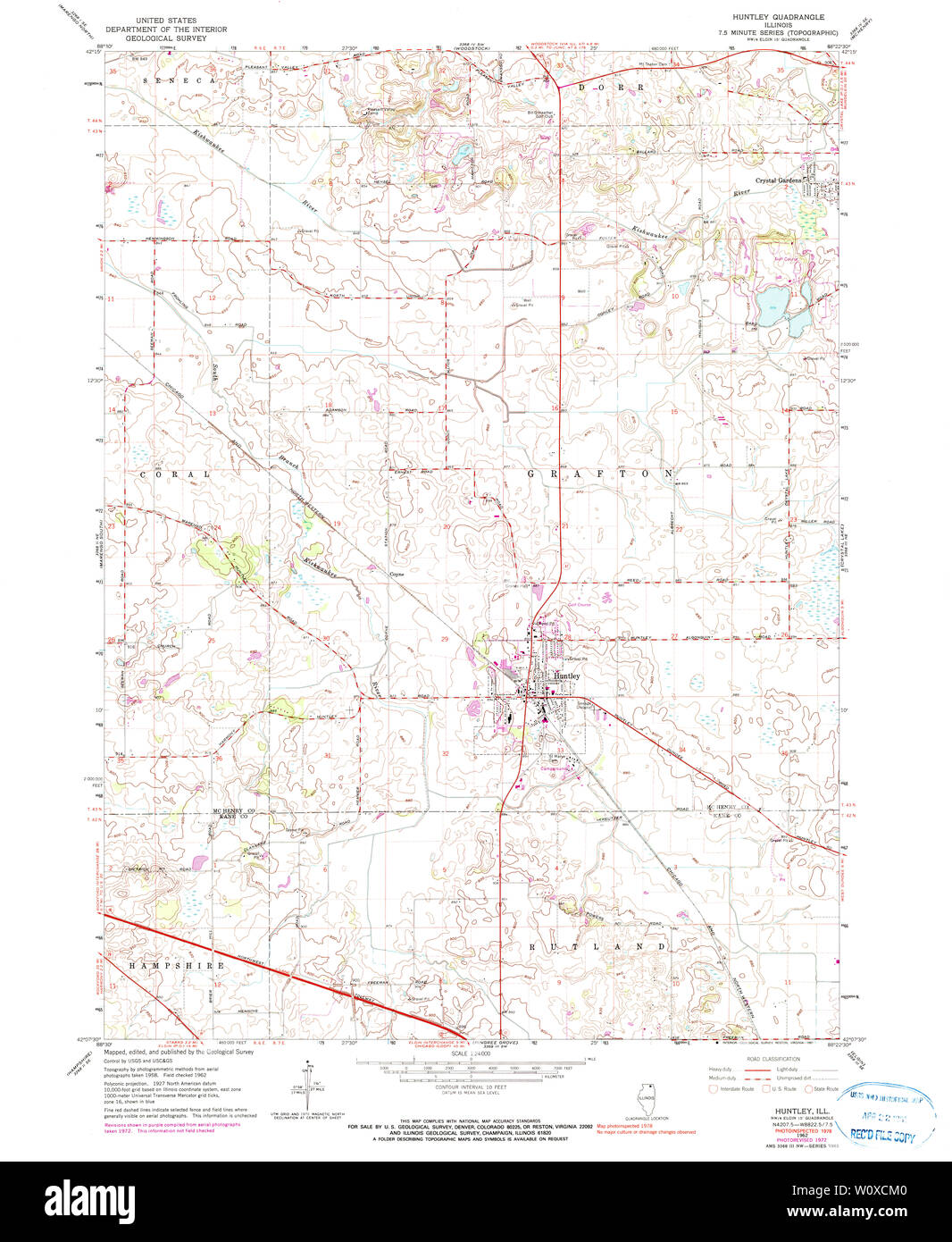 Huntley map hi-res stock photography and images - Alamy