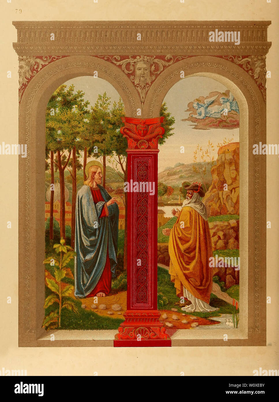 Christian illustration. Retro and old image Stock Photo - Alamy