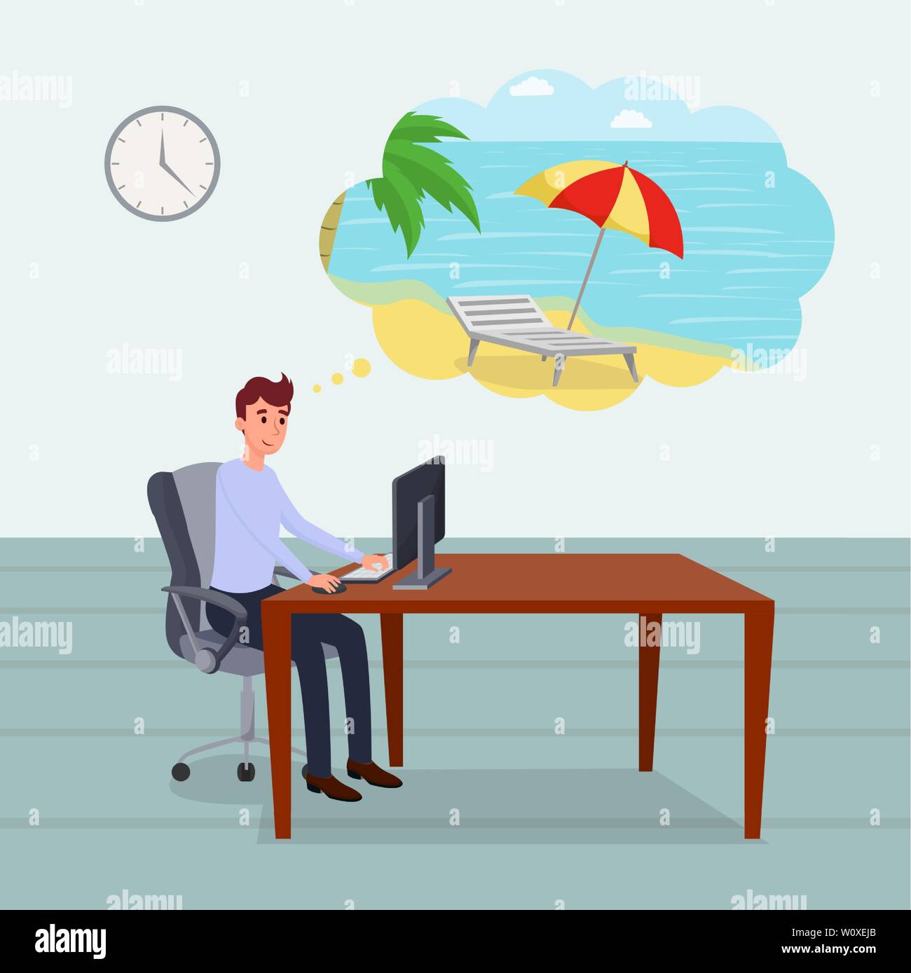 Middle aged man sitting Stock Vector Images - Alamy