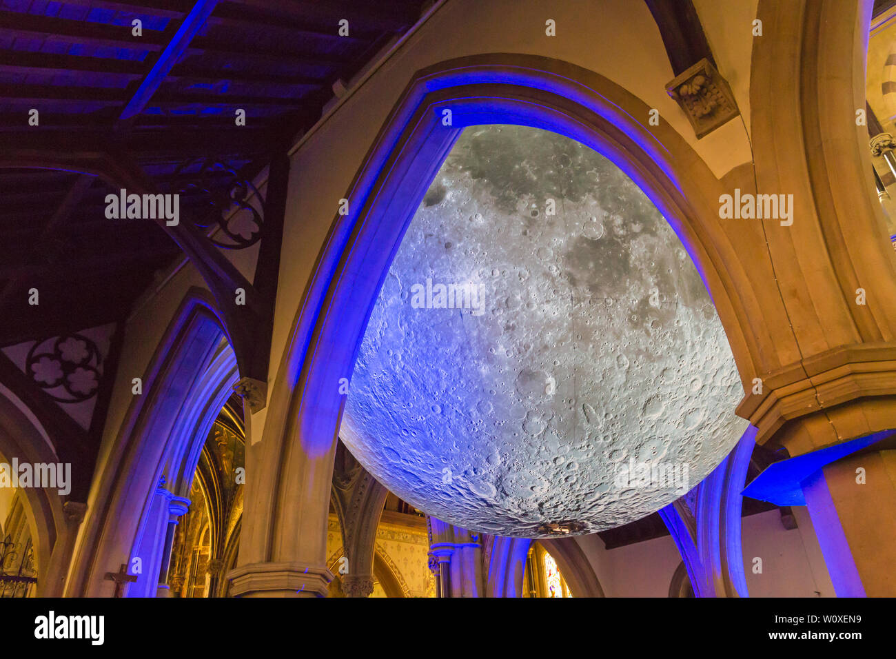 Bournemouth, Dorset UK. 28th June 2019. Dorset Moon, a celebration of ...