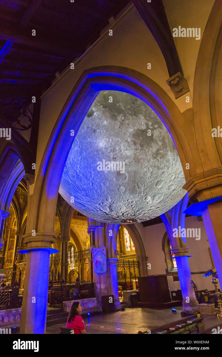 Bournemouth, Dorset UK. 28th June 2019. Dorset Moon, a celebration of ...