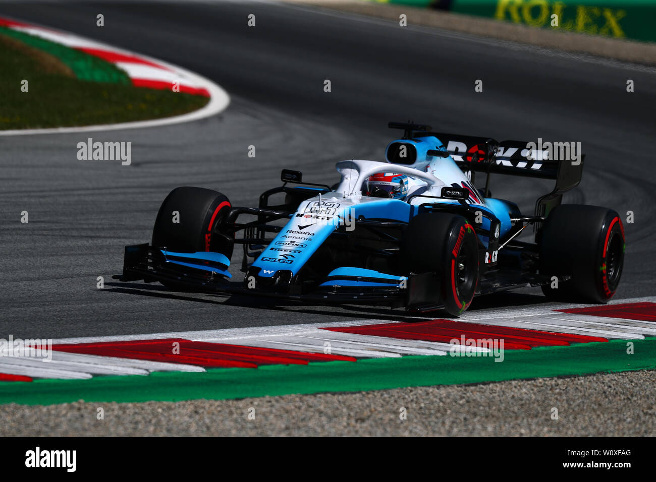 Spielberg, Austria. 28th June, 2019. George Russell of ROKiT Williams ...