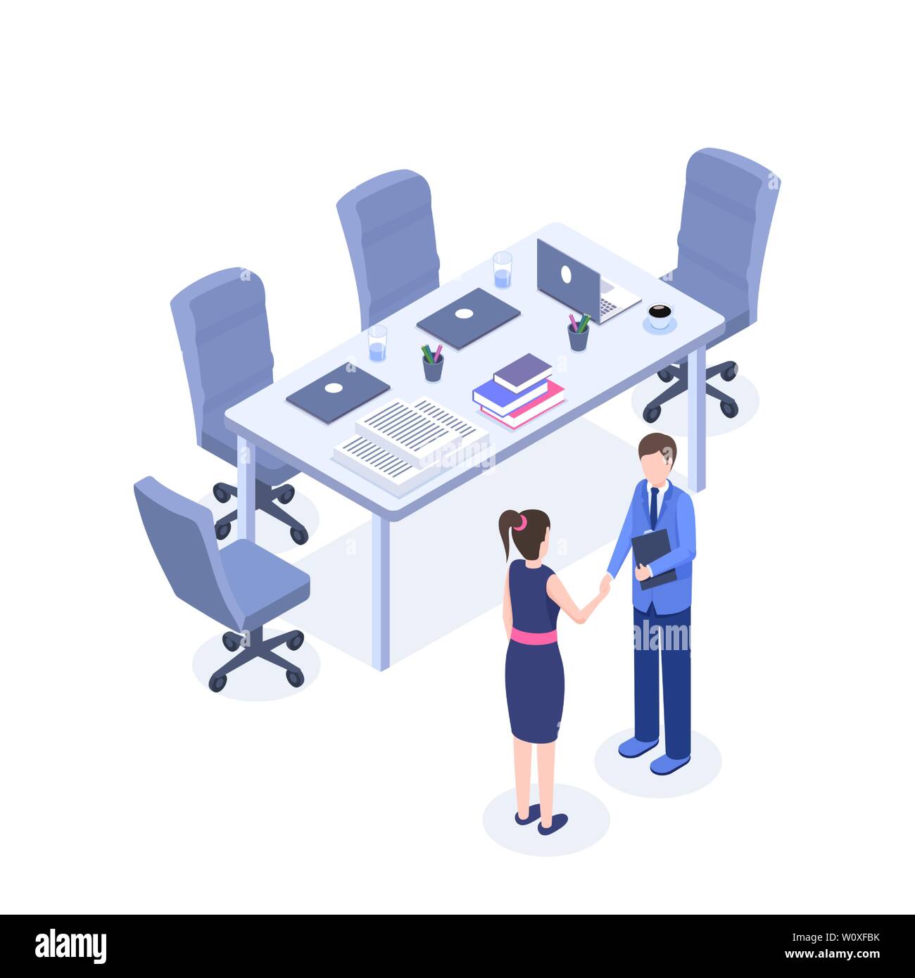 Business Cartoon Negotiation Agreement In Stock Photos & Business ...