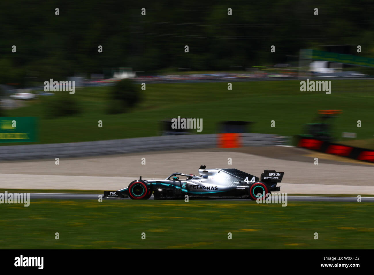 Spielberg, Austria. 28th June, 2019. Lewis Hamilton of Mercedes AMG ...