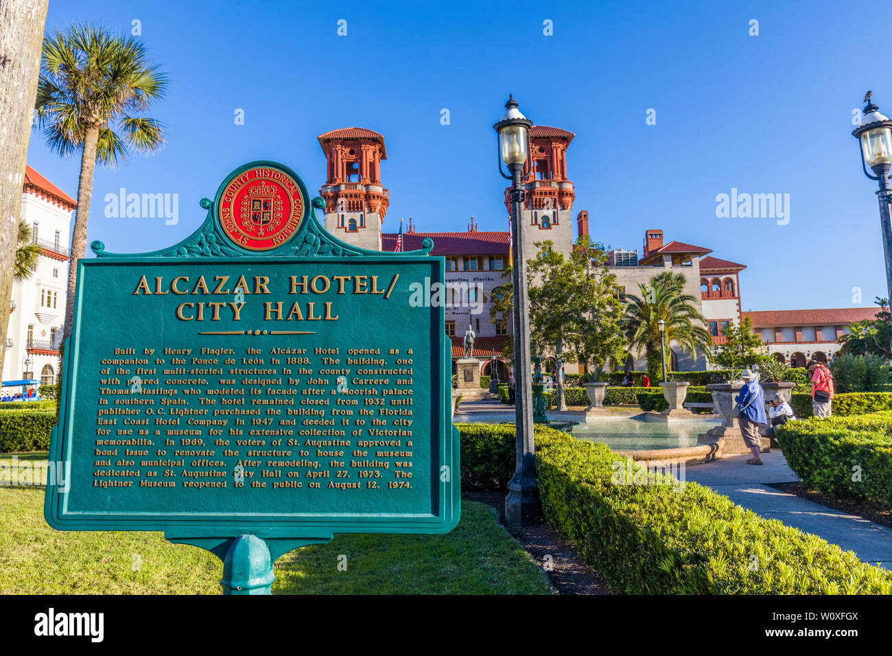 The Alcazar Hotel built by Henry Flagler and opened in 1888 is ...