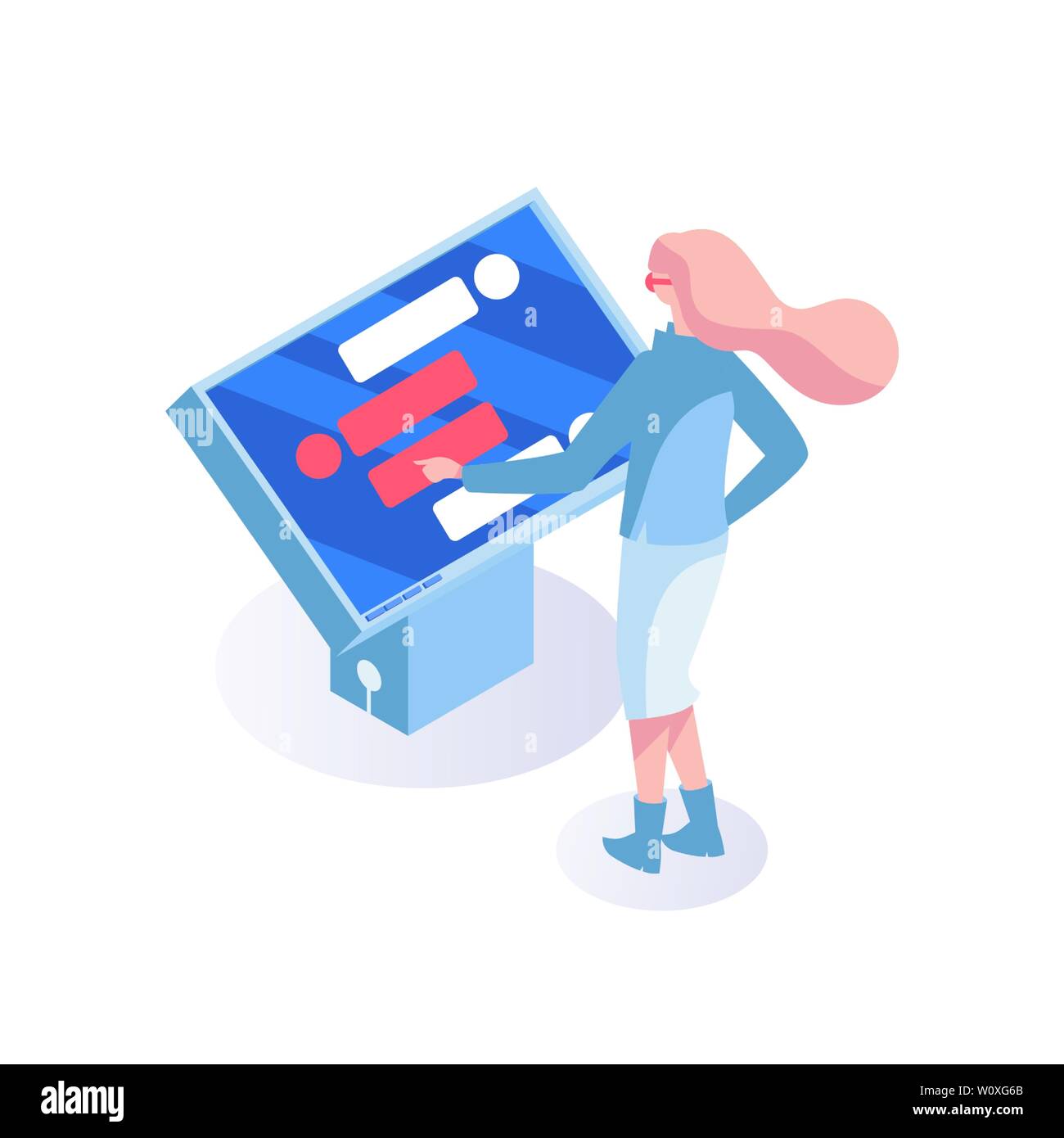 Client manager flat vector illustration. Customer support manager ...