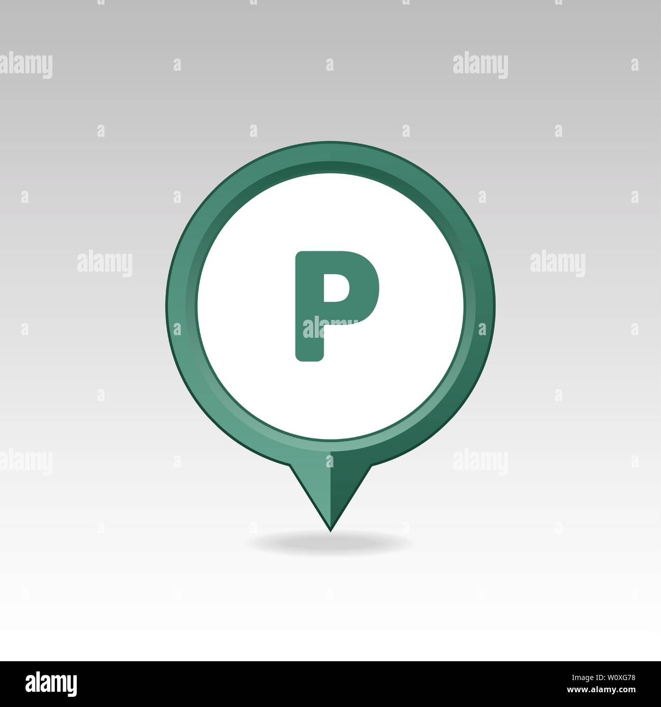 Parking pin map icon. Map pointer. Map markers. Destination vector icon ...