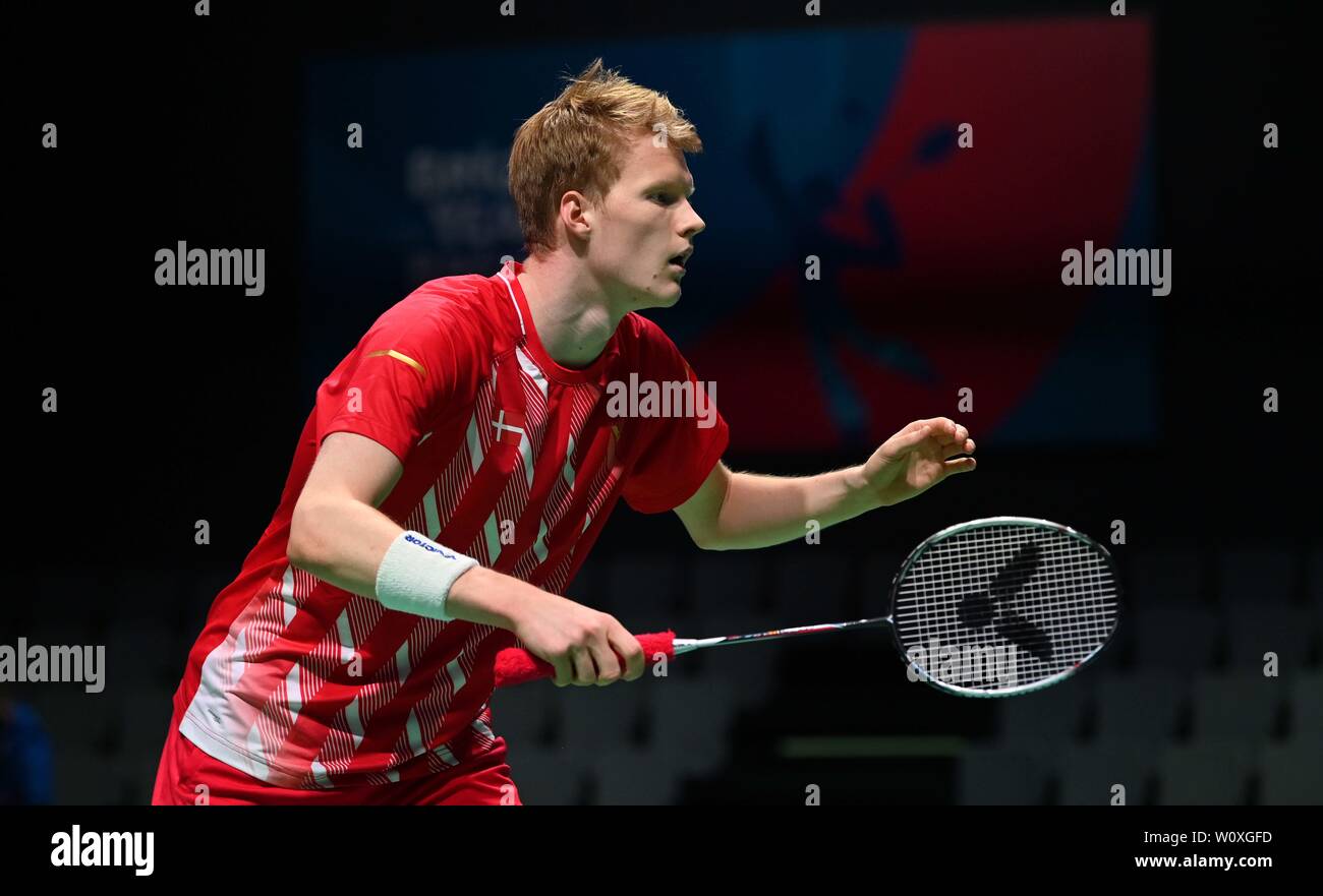 Minsk, Belarus. 28th June, 2019. Anders Antonsen (DEN) taking part in ...