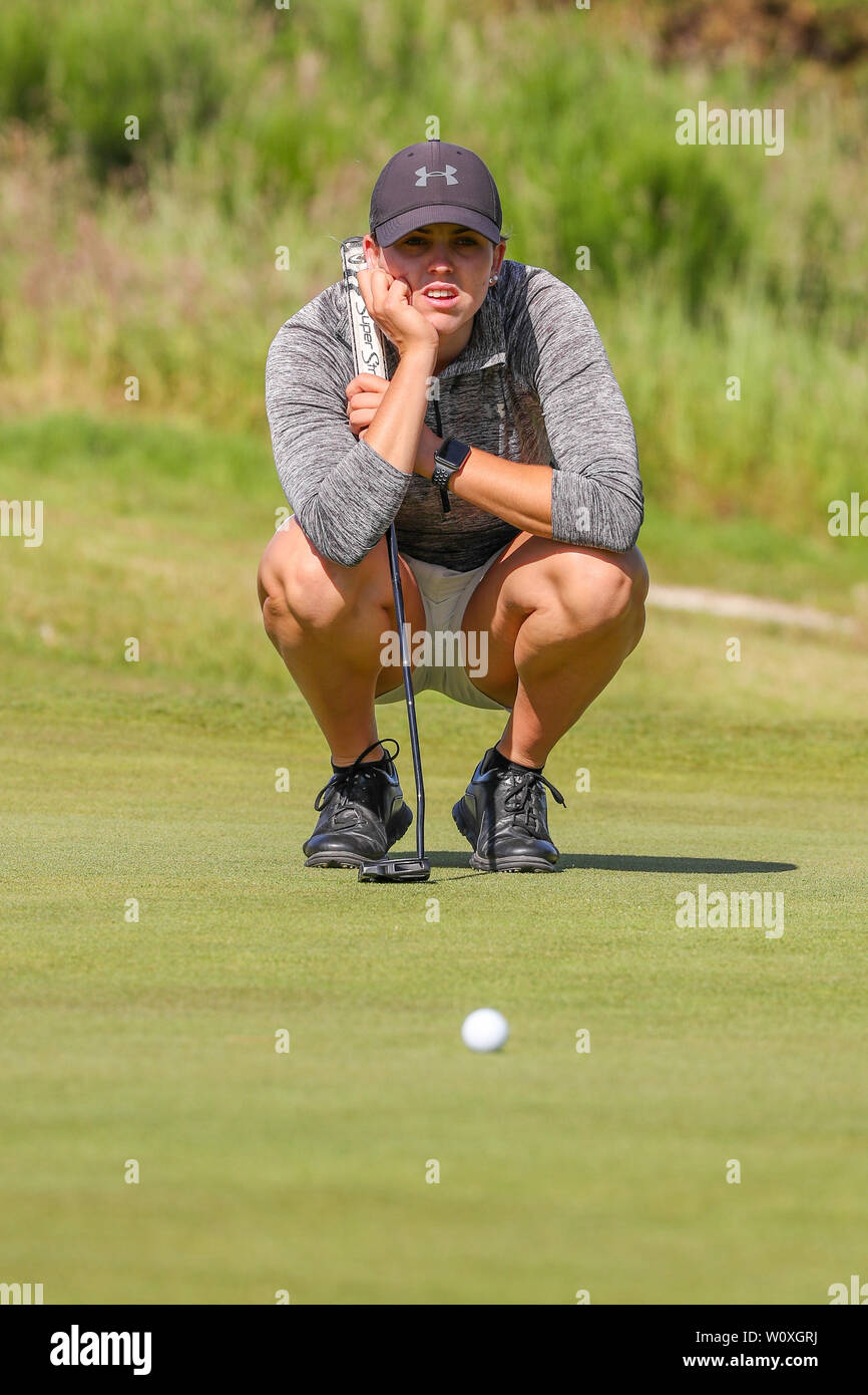 Troon, UK. 28th June, 2019. One first day of the Scottish Women's Golf ...