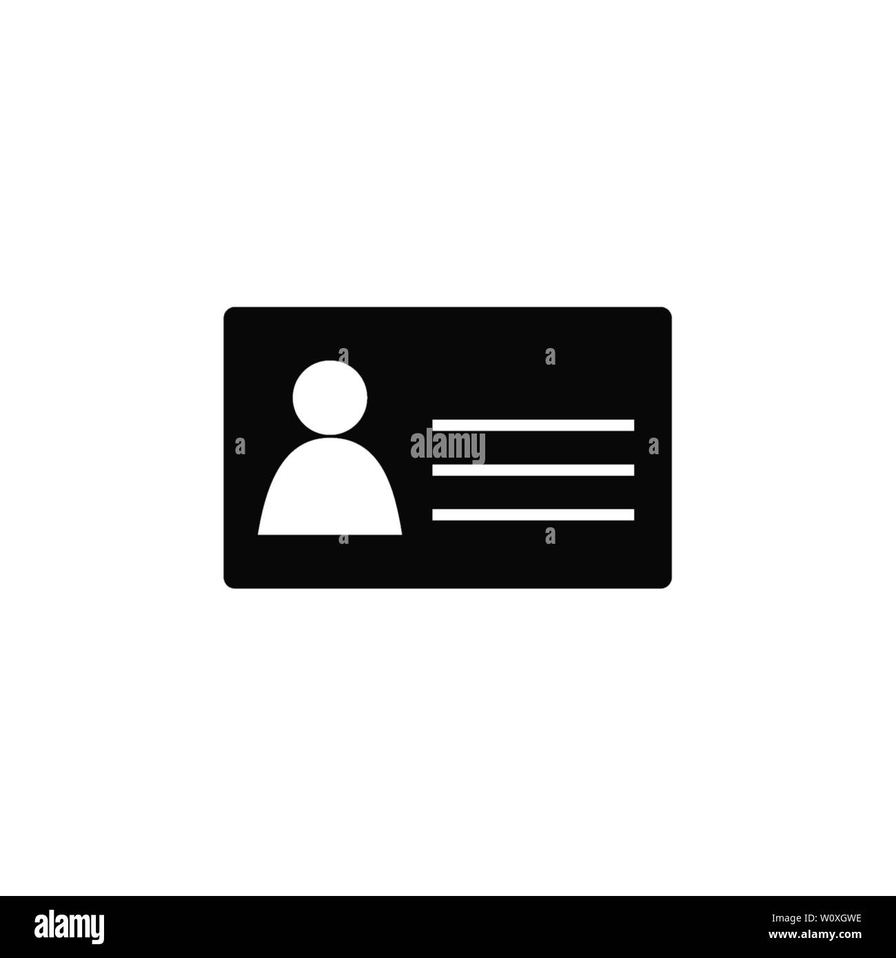 Vector illustration, flat design. ID card Icon Stock Vector Image & Art ...