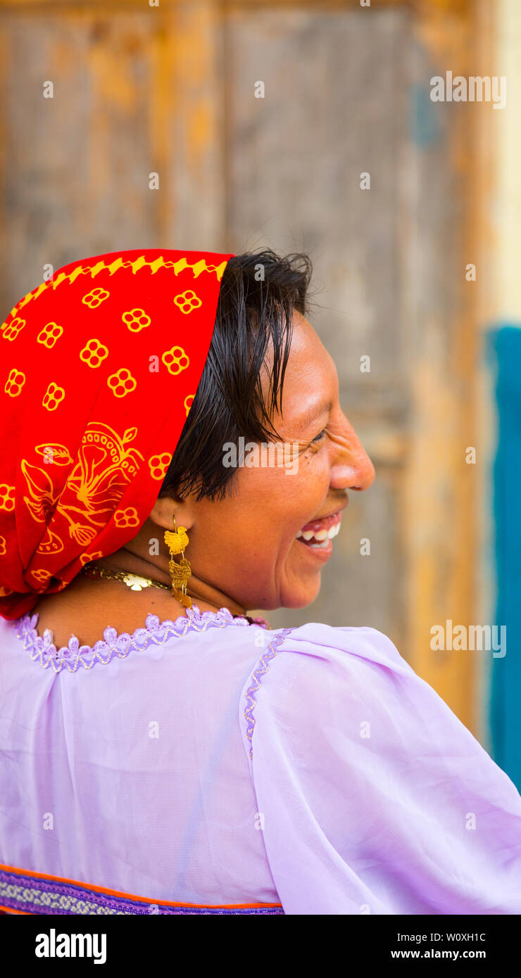 Kuna ethnic group village, San Blas archipelago, Kuna Yala Region ...