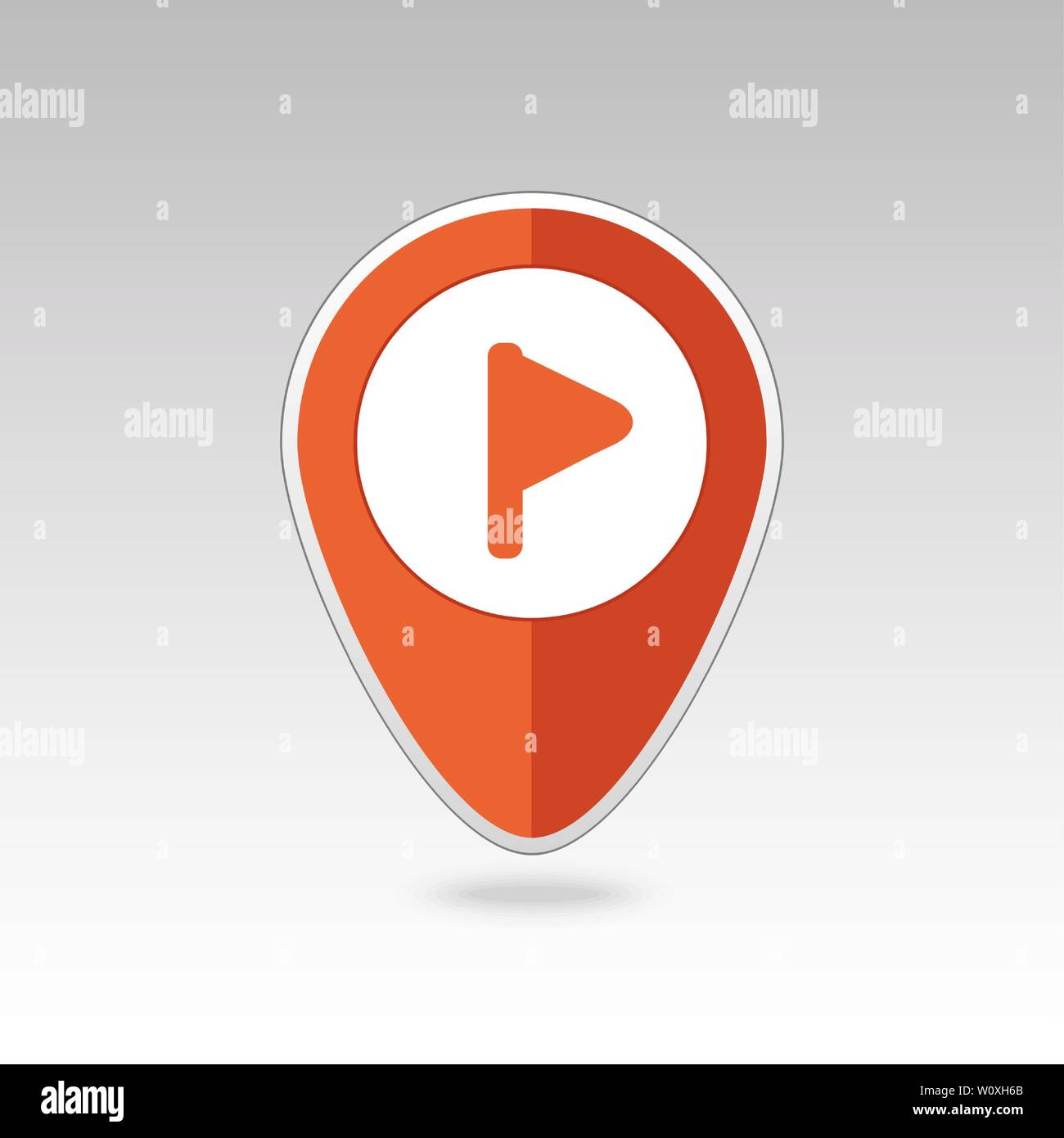 Flag pin map icon. Map pointer. Map markers. Destination vector icon ...