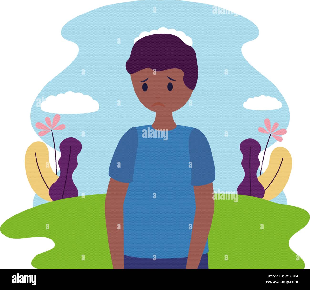 people mental disorder psychological depressed Stock Vector Image & Art ...