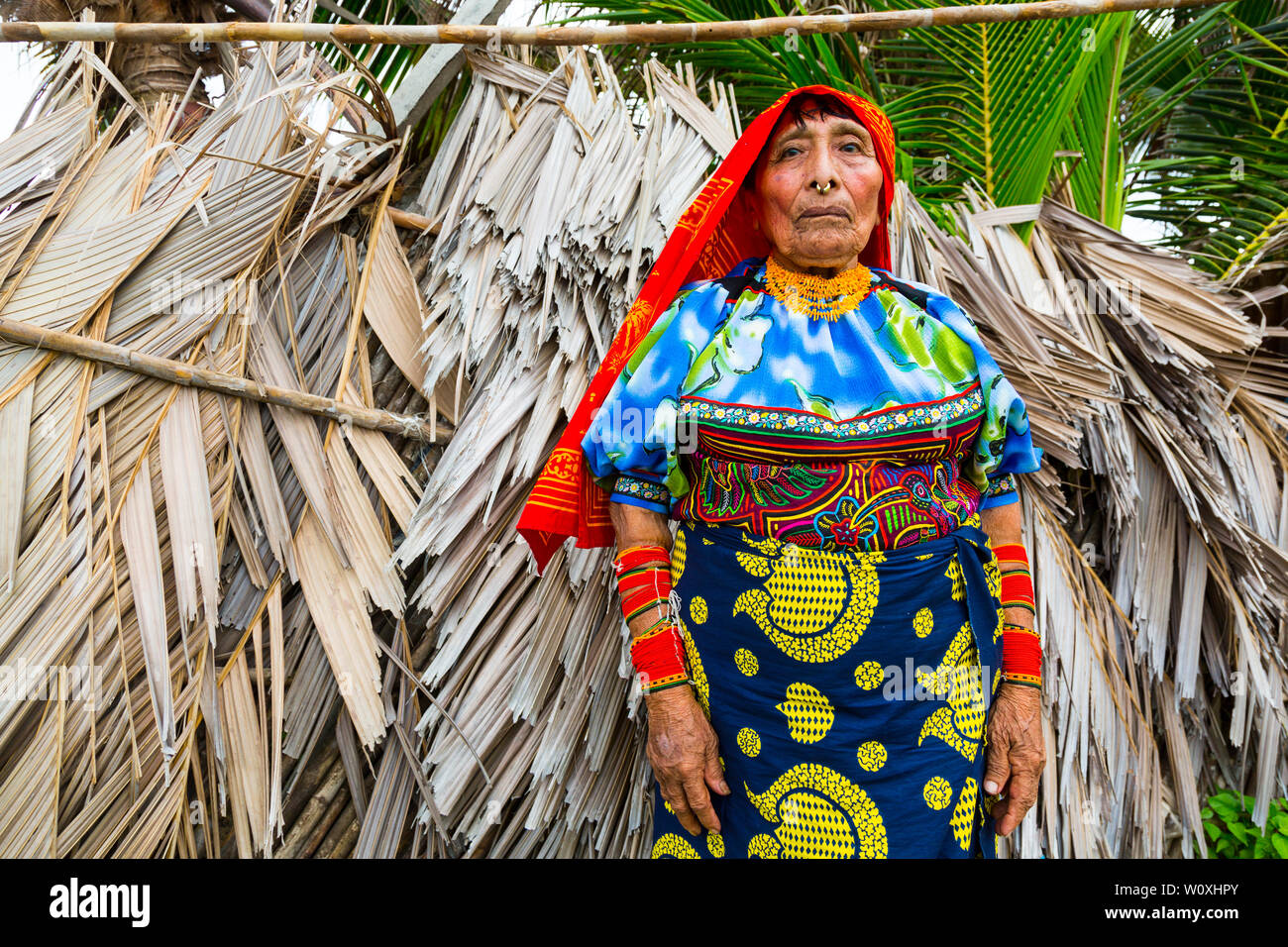 Kuna ethnic group village, San Blas archipelago, Kuna Yala Region ...