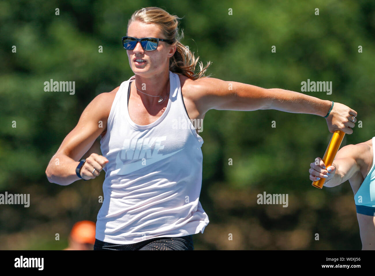 ARNHEM , 27-06-2019 , Papendal training centre , Dafne Schippers during ...