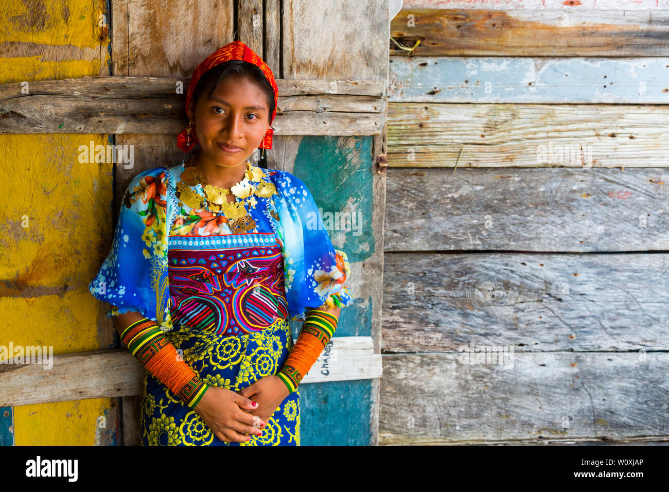 Kuna ethnic group village, San Blas archipelago, Kuna Yala Region ...