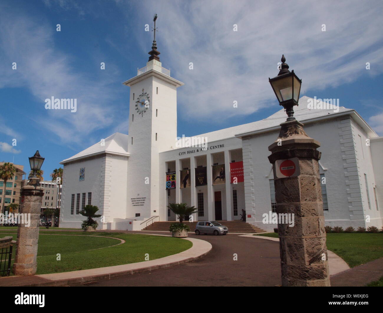 Large clock tower on hamilton city hall hi-res stock photography and ...