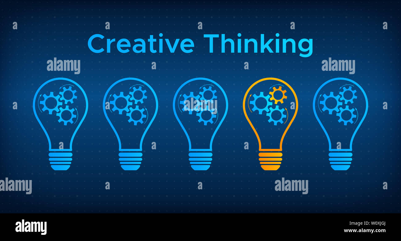 Cogwheel lightbulb creative thinking concept illustration. Creative ...