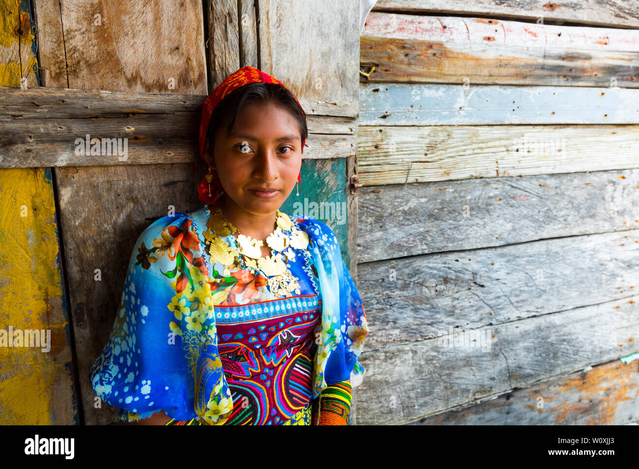 Kuna ethnic group village, San Blas archipelago, Kuna Yala Region ...