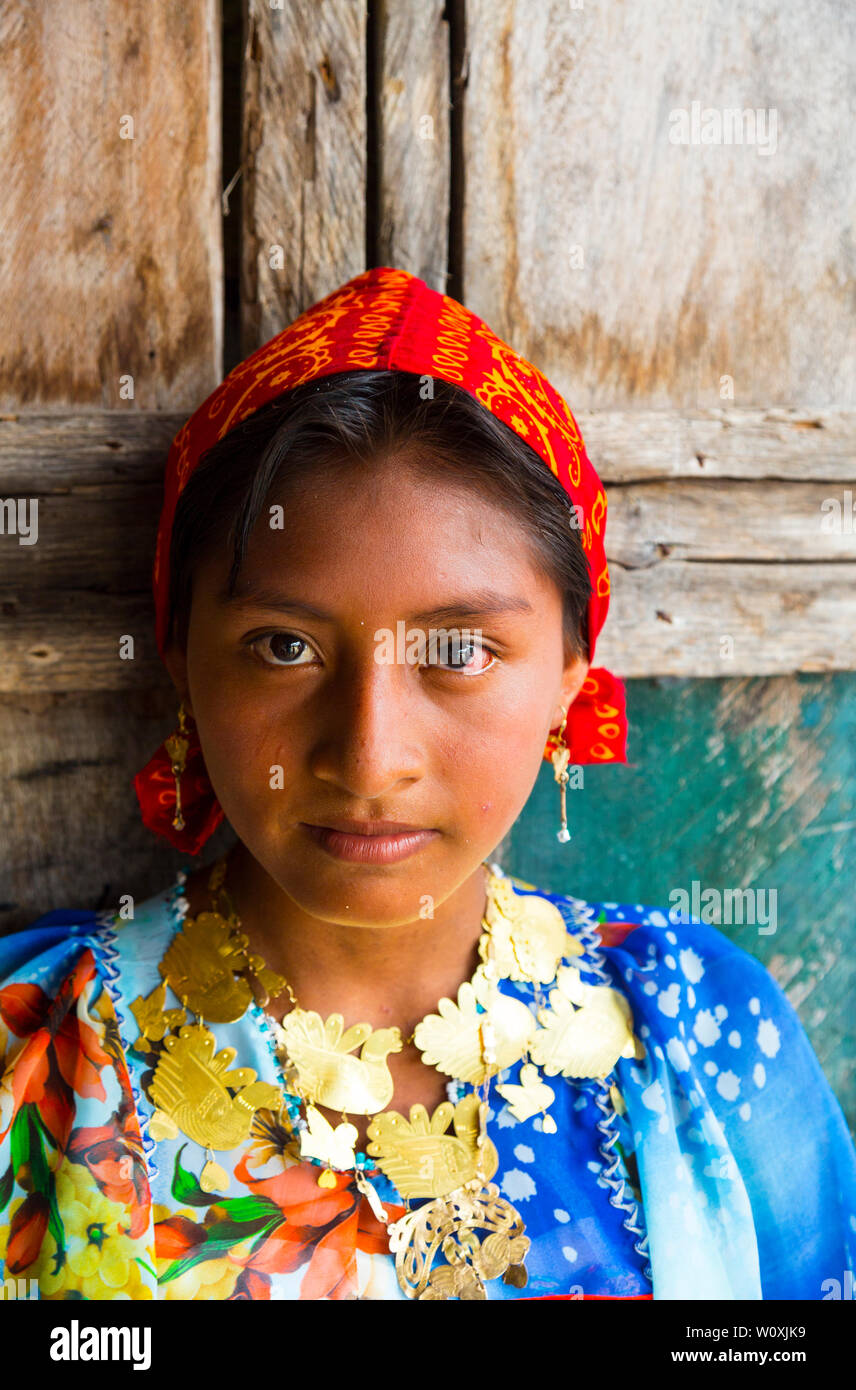 Kuna ethnic group village, San Blas archipelago, Kuna Yala Region ...