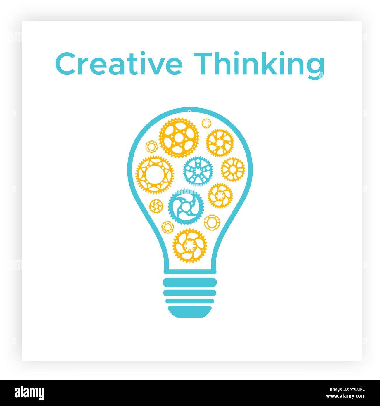 Cogwheel lightbulb creative idea concept illustration. Creative ...