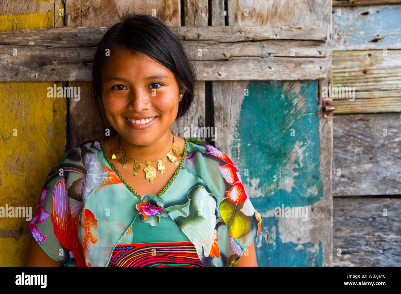 Kuna ethnic group village, San Blas archipelago, Kuna Yala Region ...