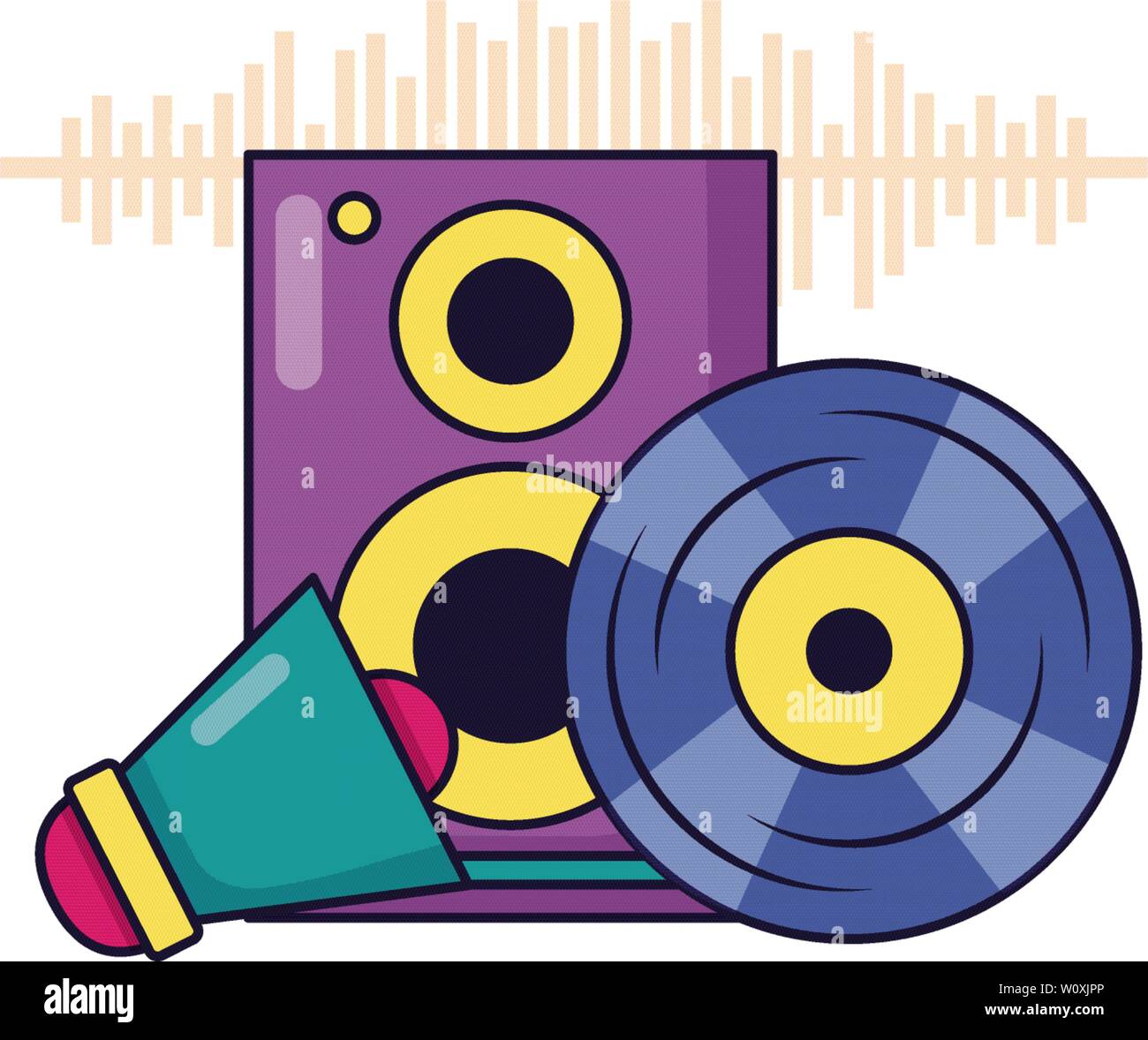 vinyl speaker megaphone music festival Stock Vector Image & Art - Alamy