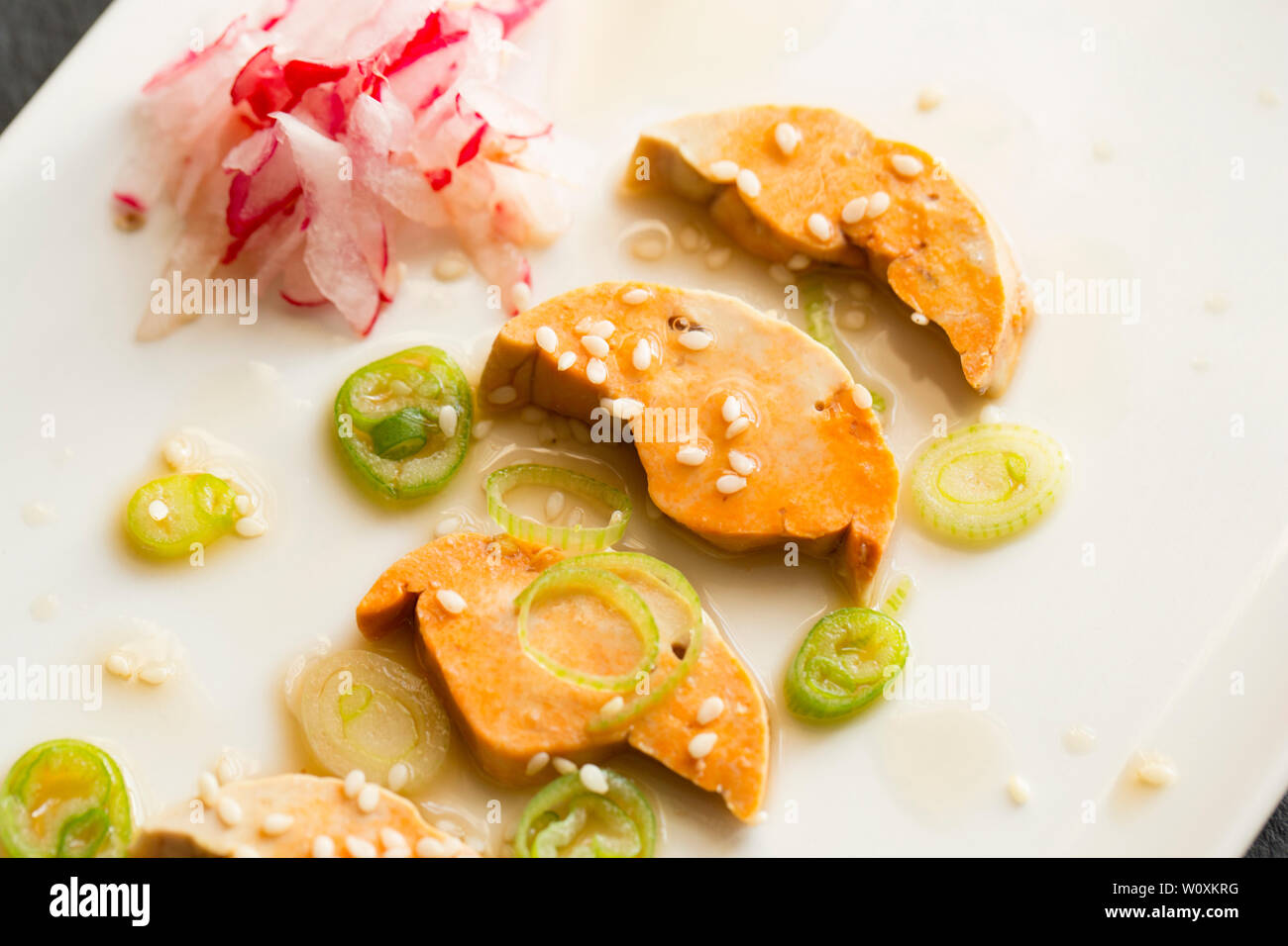 A homemade attempt at making the Japanese dish ankimo, which is the ...