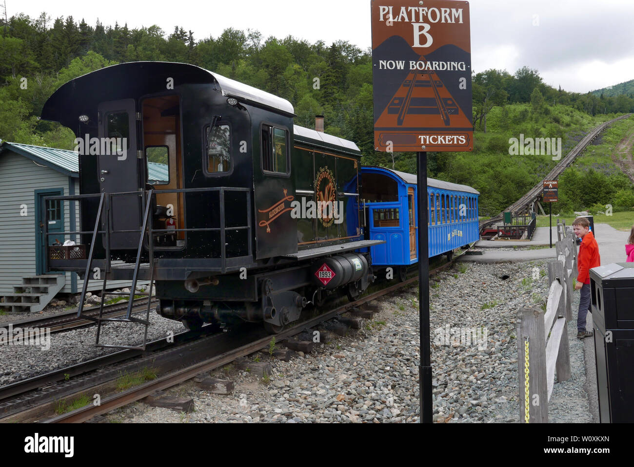 The cog railway base station Mt Washington New Hampshire Stock Photo ...