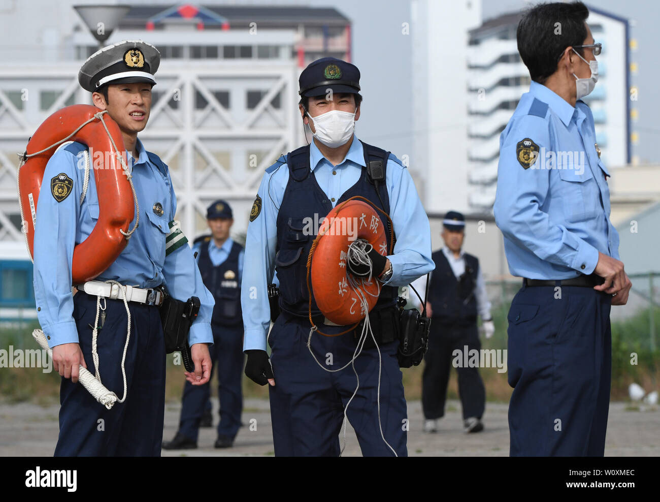 June 28, 2019 - Tokyo, Japan - Police and high security could be seen ...