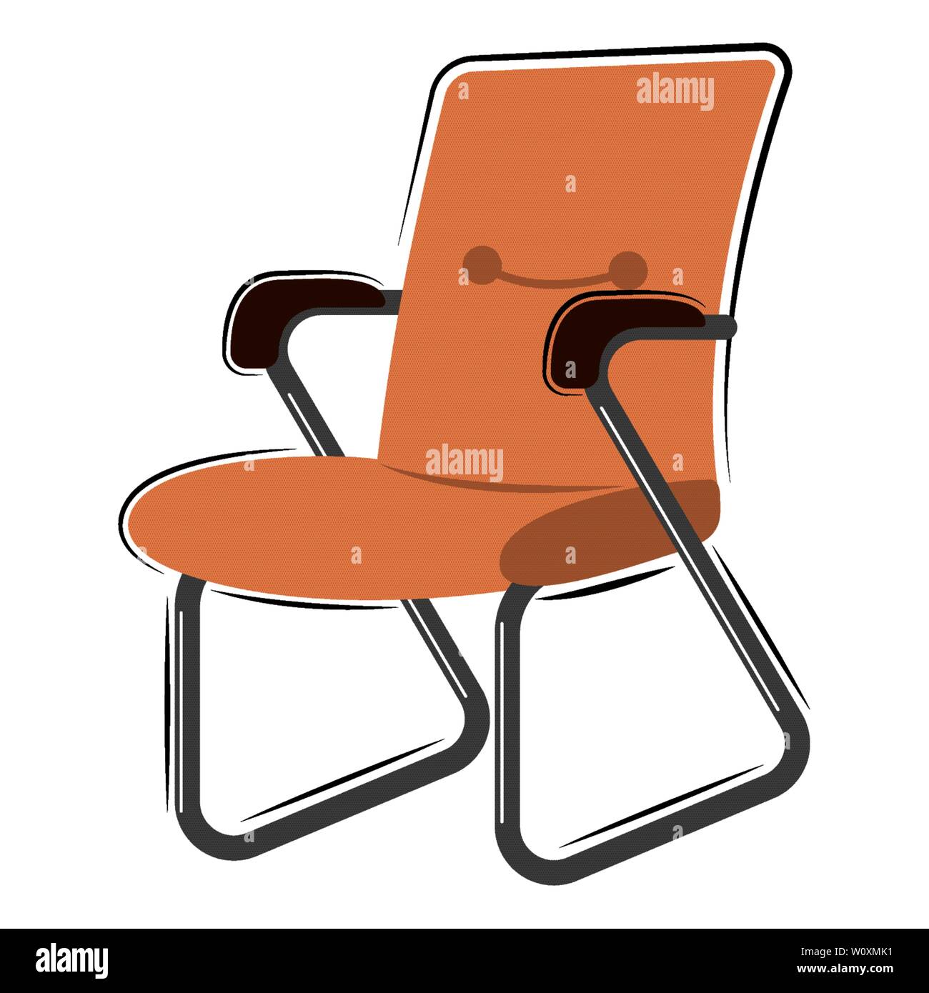 Isolated empty modern office armchair icon - Vector Stock Vector Image ...