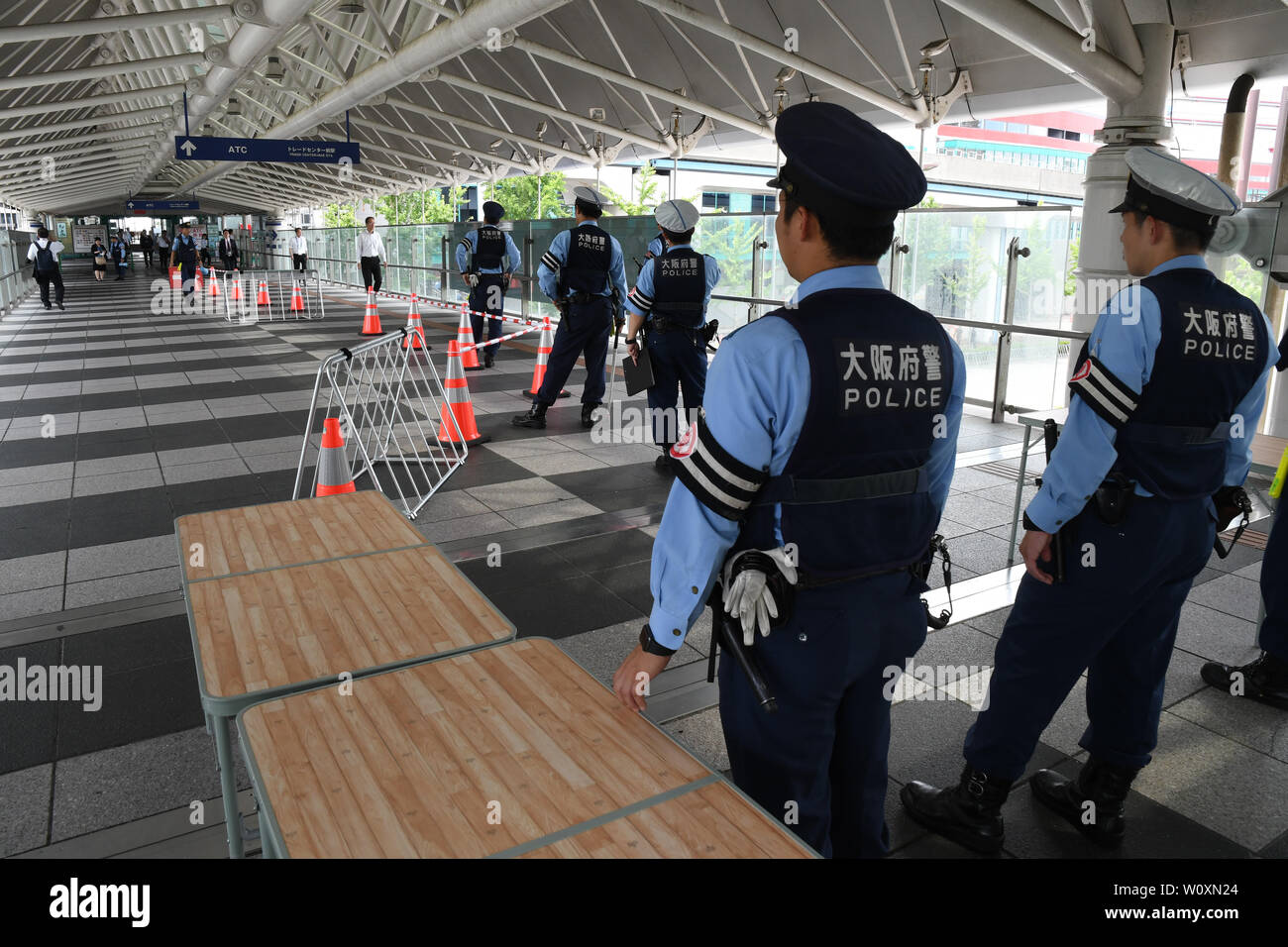 Tokyo, Japan. 28th June, 2019. Police and high security could be seen ...