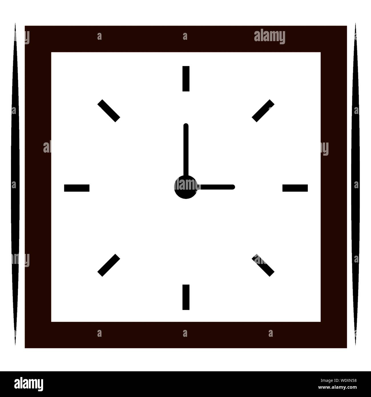 White square clock Stock Vector Images - Alamy