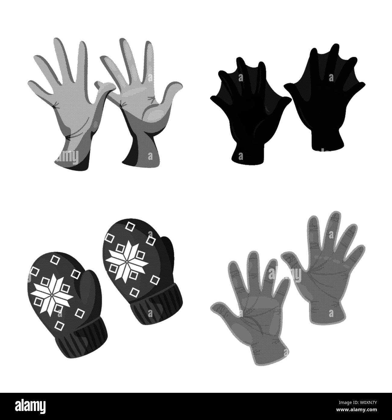 Vector illustration of property and distinctive symbol. Set of property ...