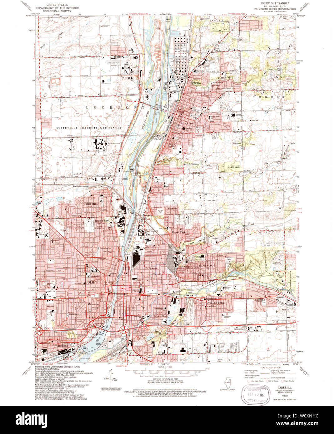Joliet map hi-res stock photography and images - Alamy