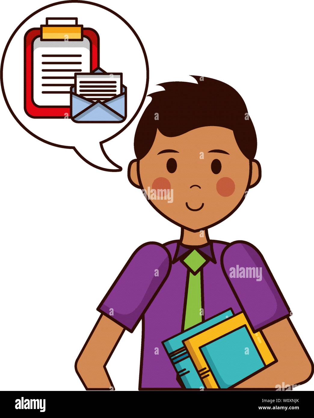 Smiling teacher icon cartoon Cut Out Stock Images & Pictures - Alamy
