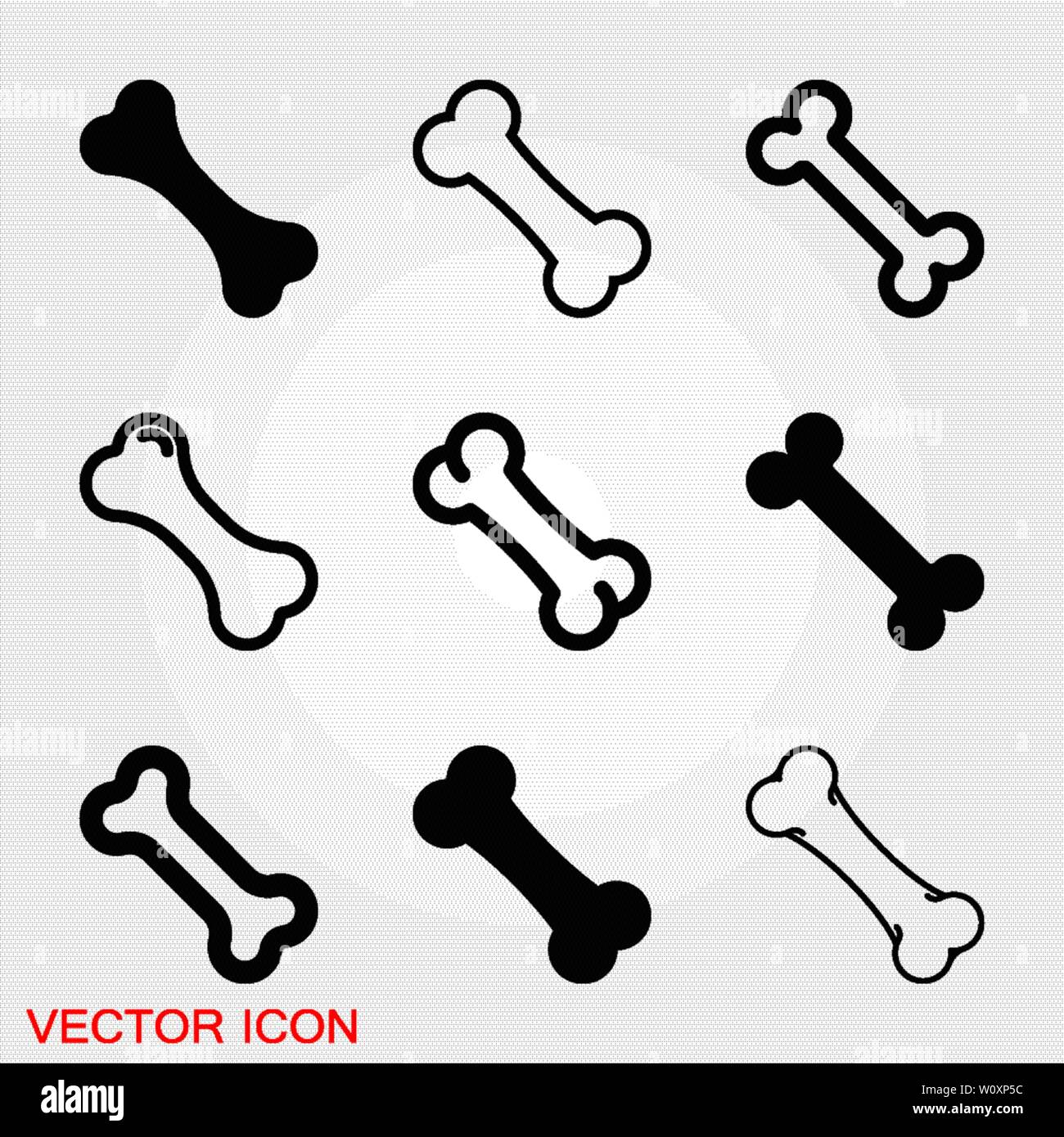 Bone flat icon. Single high quality symbol for web design pictogram of ...